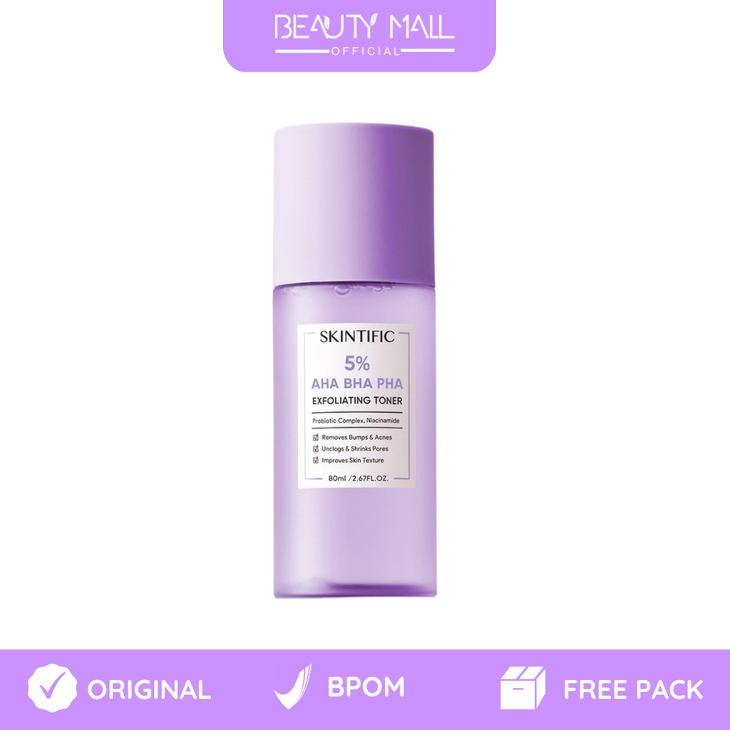 Jual SKINTIFIC 5% AHA BHA PHA Exfoliating Toner 80ml | Shopee Indonesia
