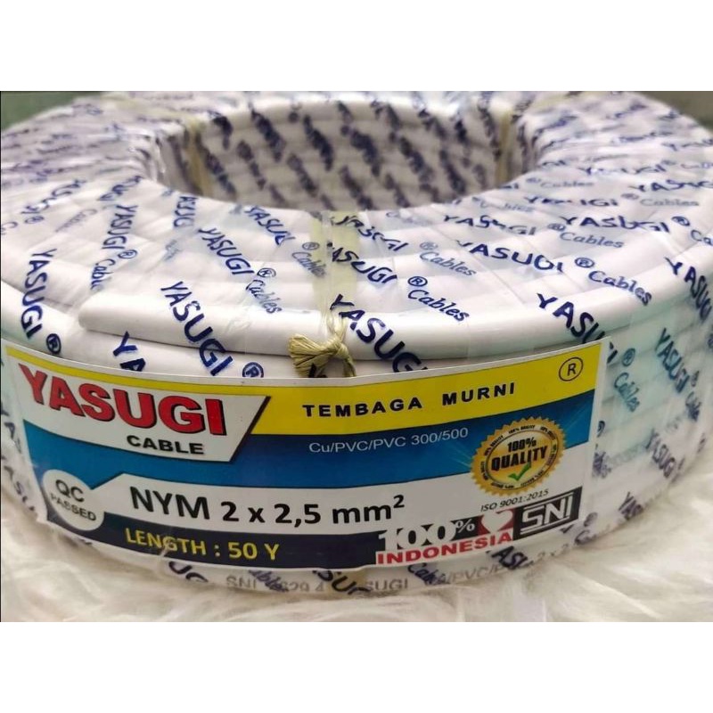 Jual kabel NYN 2X2,5 YASUGI SNI TEMBAGA MURNI FULL HARGA UNTUK 1 ROLL | Shopee Indonesia