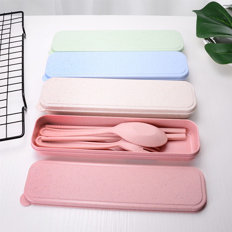 Jual Sendok Jerami Gandum Cutlery | Set Alat Makan Sendok Plastik Set ...
