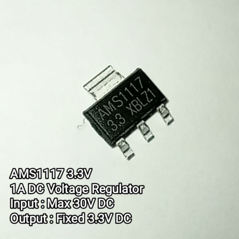 Jual AMS1117 3.3V 1A Voltage Regulator AMS1117-3.3 1117-3.3 SOT-223 | Shopee Indonesia