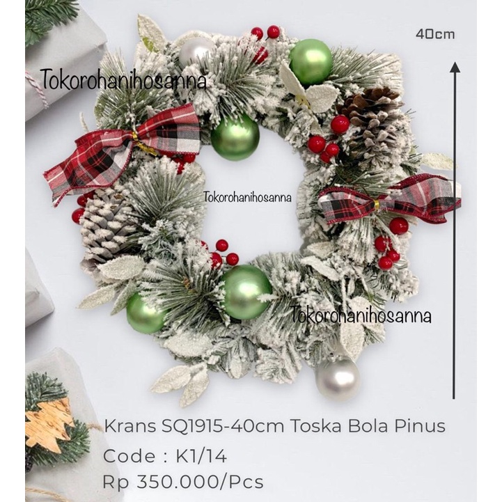 Jual Krans Natal Premium Warna Biru & Tosca | Shopee Indonesia