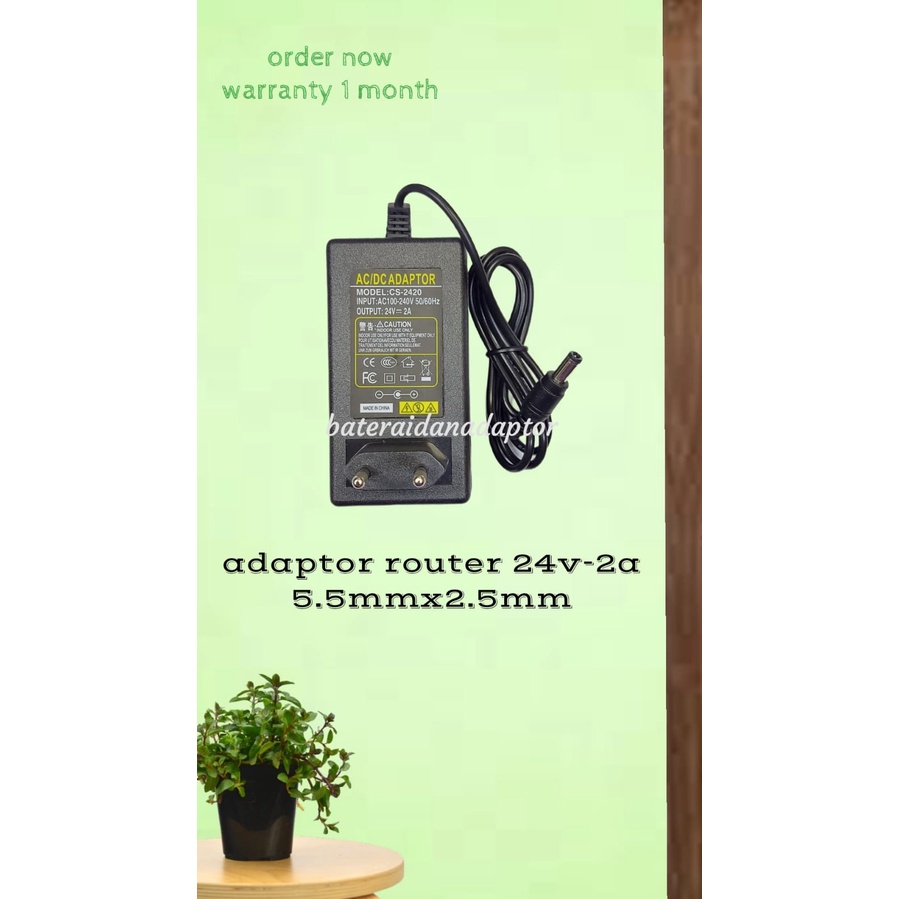 Jual Adaptor Router 24V- 2A 5.5mmx2.5mm | Shopee Indonesia