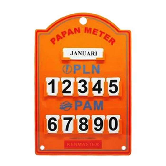 Jual Papan Meteran PLN dan PAM Kenmaster Plastik | Shopee Indonesia