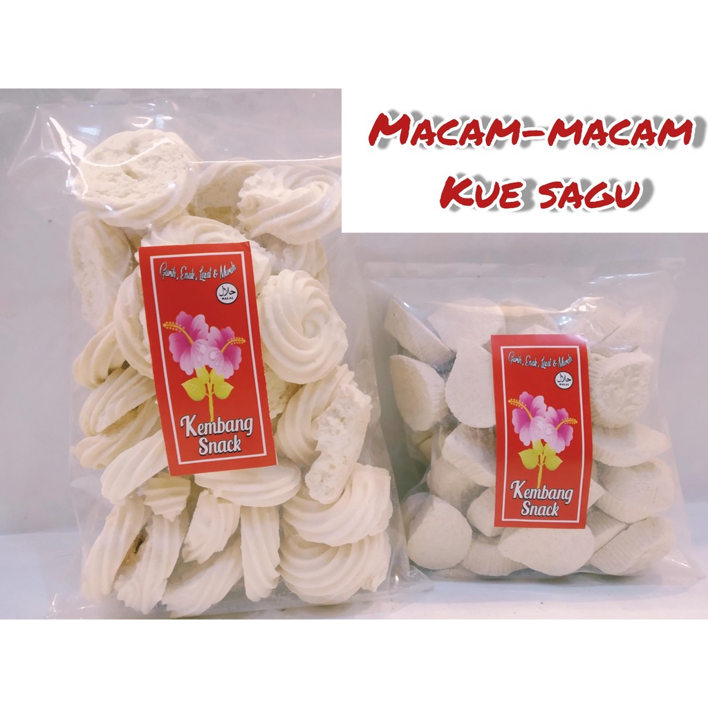 Jual KUE KERING- KUE SAGU RASA MANIS KEMASAN 250GR-KEMBANG SNACK ...