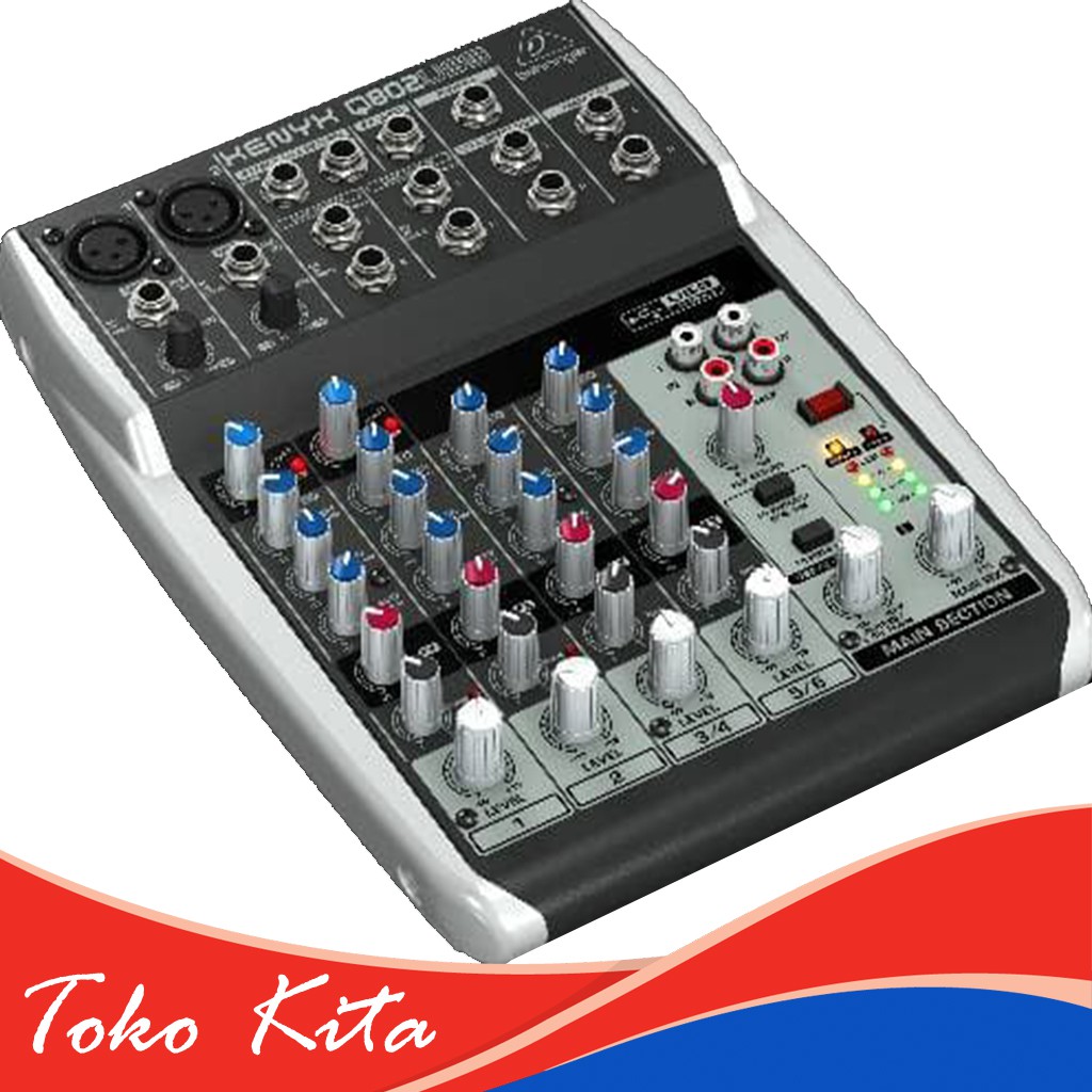 Jual Behringer XENYX Q802USB - Premium 8 Input Mixer + USB Audio ...