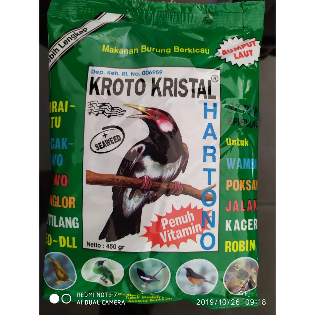 Jual pakan burung Kroto Kristal Hartono - Pakan Jalak | Shopee Indonesia