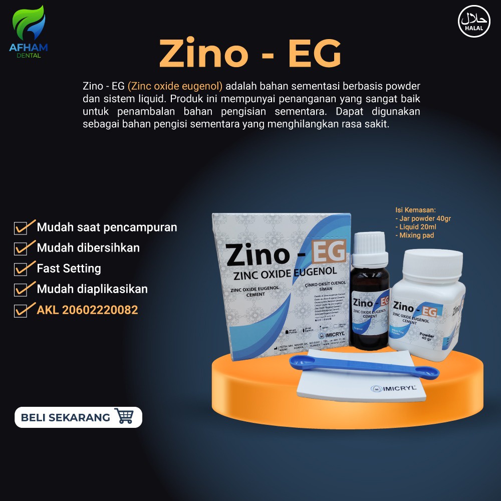 Jual ZINO EUGENOL / EGENOL / EUGHENOL ZINC OXIDE ZOE CEMEN REGISTRASI ...