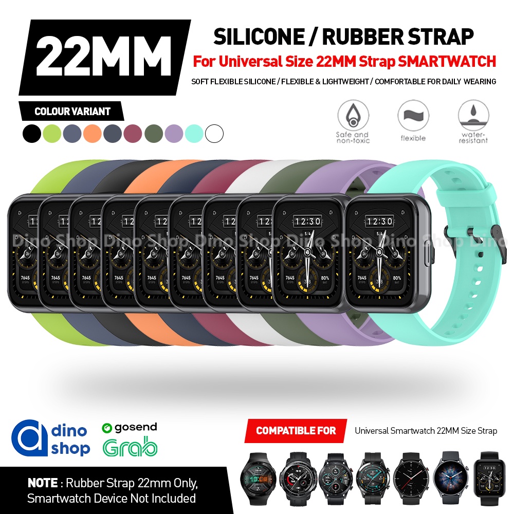 Jual Silikon Strap 22mm Tali Jam Rubber For Realme Watch 2 PRO S ...