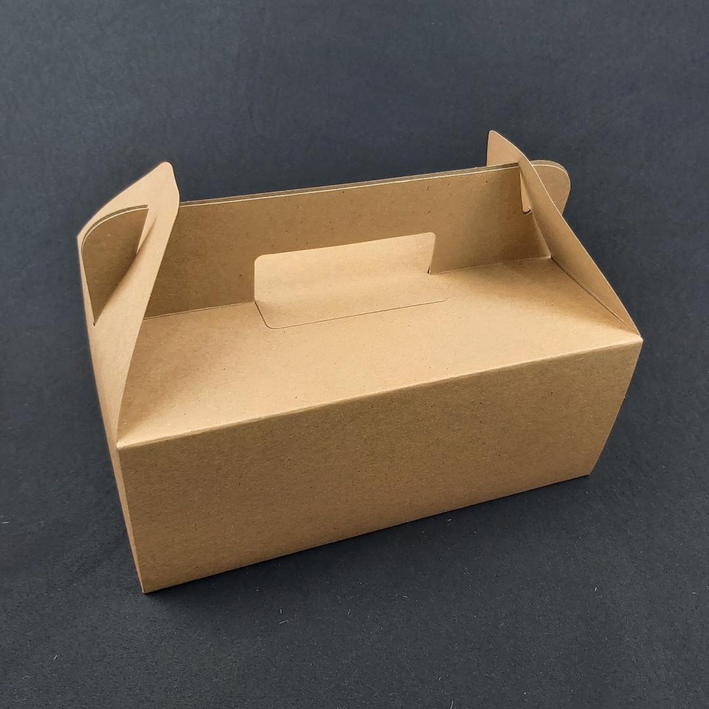 Jual Paper Carry Pack Box Kraft Paper Lunch Box Kotak Makan | Shopee ...