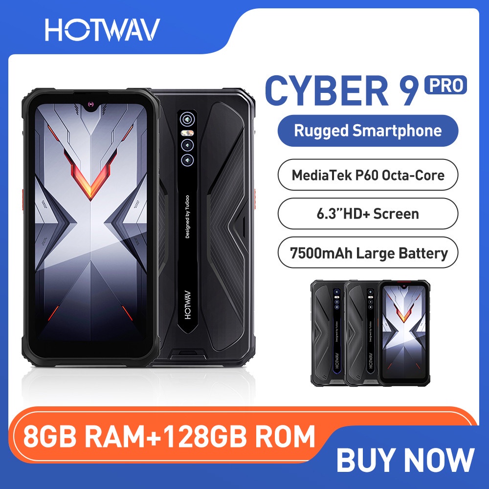 Jual Hotwav Cyber 9 Pro 4G Rugged Smartphone 8GB + 128GB 7500mAh Helio ...