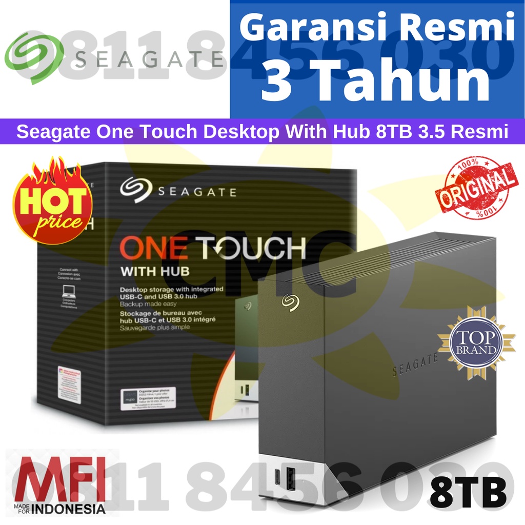 Jual Seagate One Touch Desktop Hub HDD Hardisk Eksternal 8TB USB3.0 ...