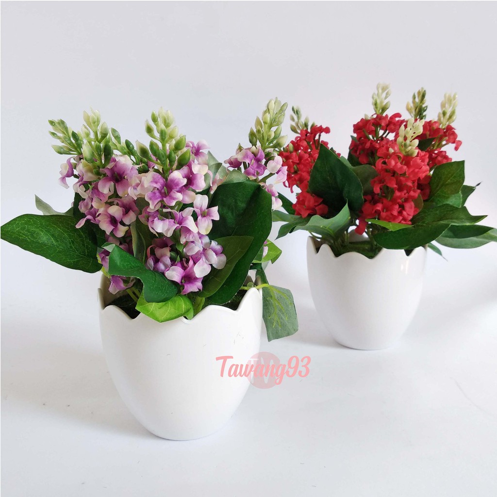 Jual Rangkaian Bunga Dan Pot Plastik-Bunga Tiruan Hasan Rumah Murah ...