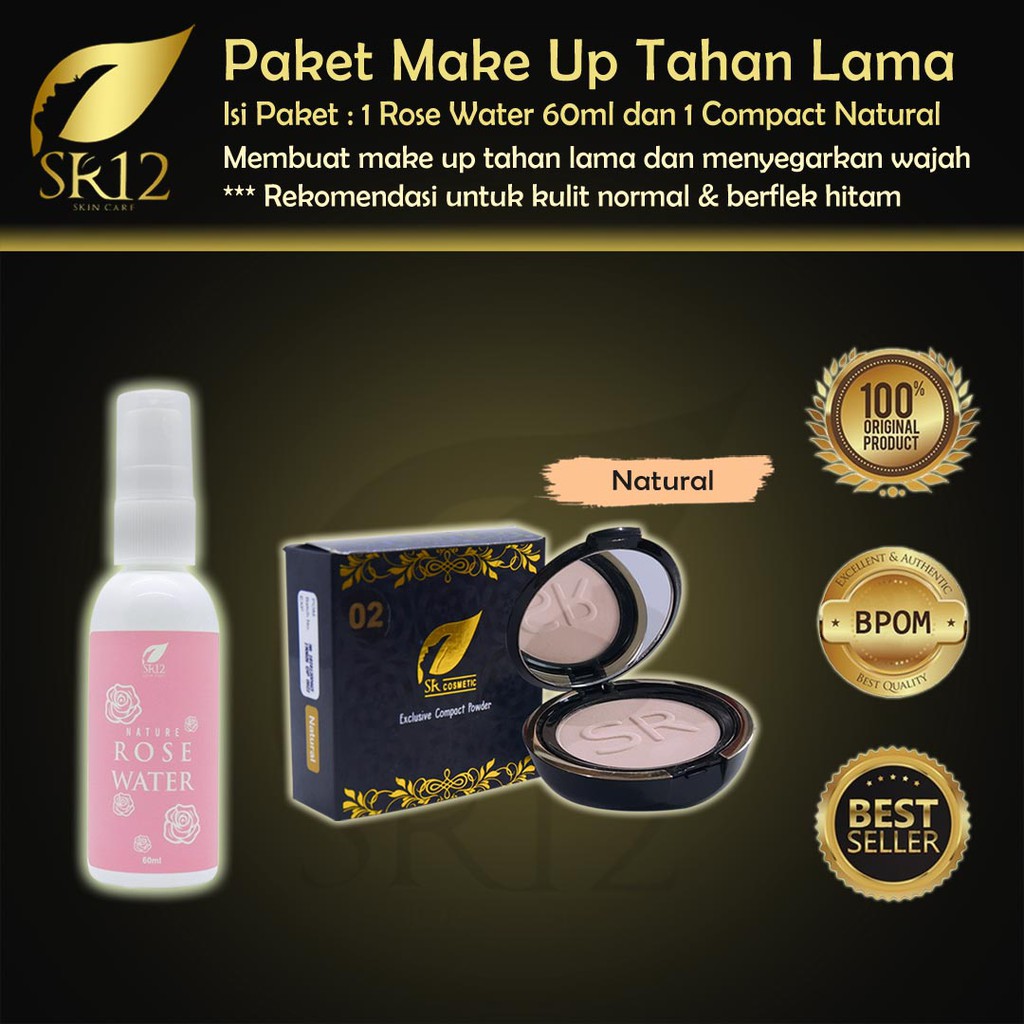 Jual Compact Powder SR12 Exclusive Natural Sheer Pink Bedak Padat SR 12 ...