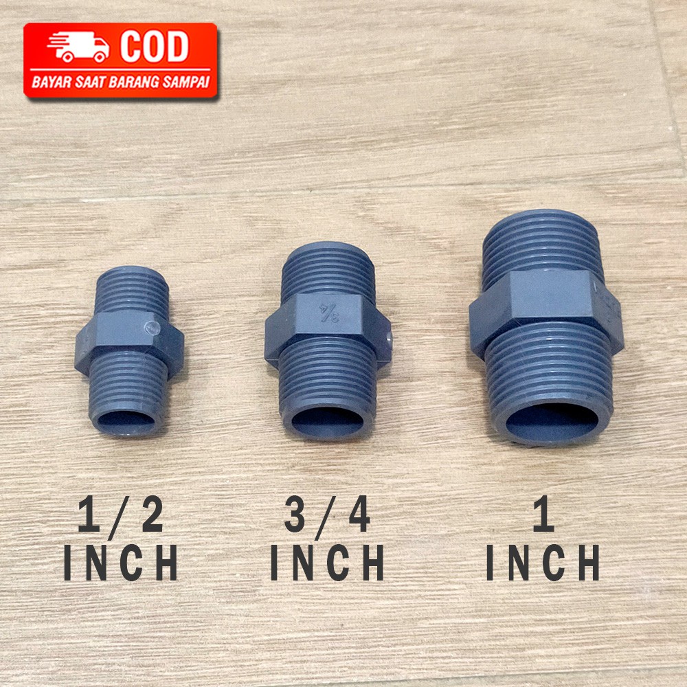 Jual DOUBLE NEPEL PVC RUCIKA AW 1/2 INCH - 3/4 INCH - 1 INCH | Shopee Indonesia