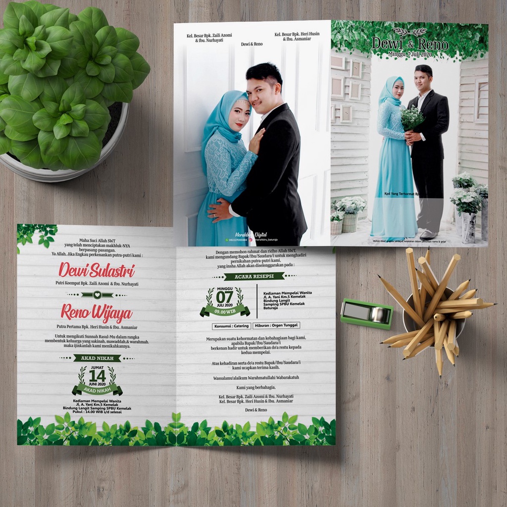 Jual Undangan Custom / Undangan pernikahan / Undangan Nikah / Undangan ...