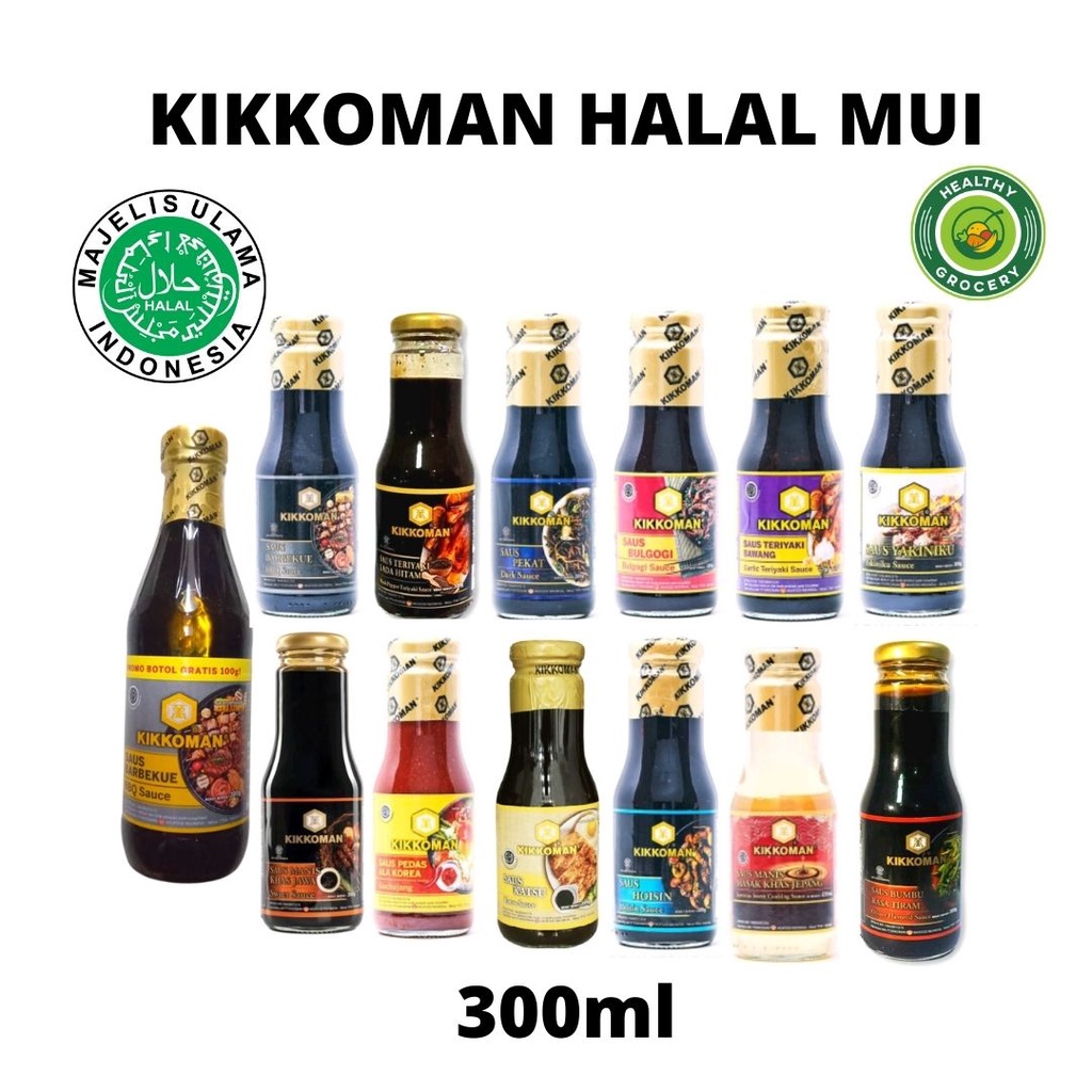 Jual Kikkoman Sauce Saus Kikoman 300ml Garlic Teriyaki Barbecue Black ...