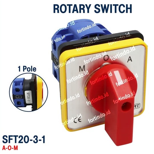 Jual Rotary Switch SFT20-3-1 SA16 A-O-M 1P MERK FORT Selector Saklar Putar | Shopee Indonesia