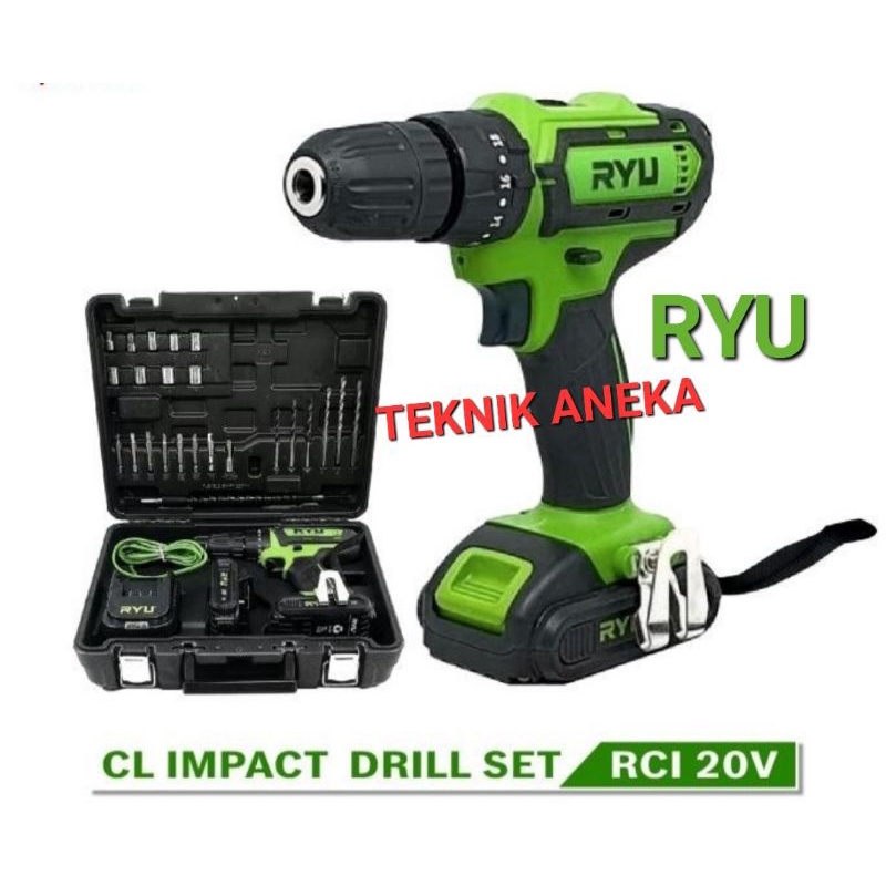 Jual MESIN BOR CORDLESS RYU RCI 20 VOLT BOR BATERAI | Shopee Indonesia