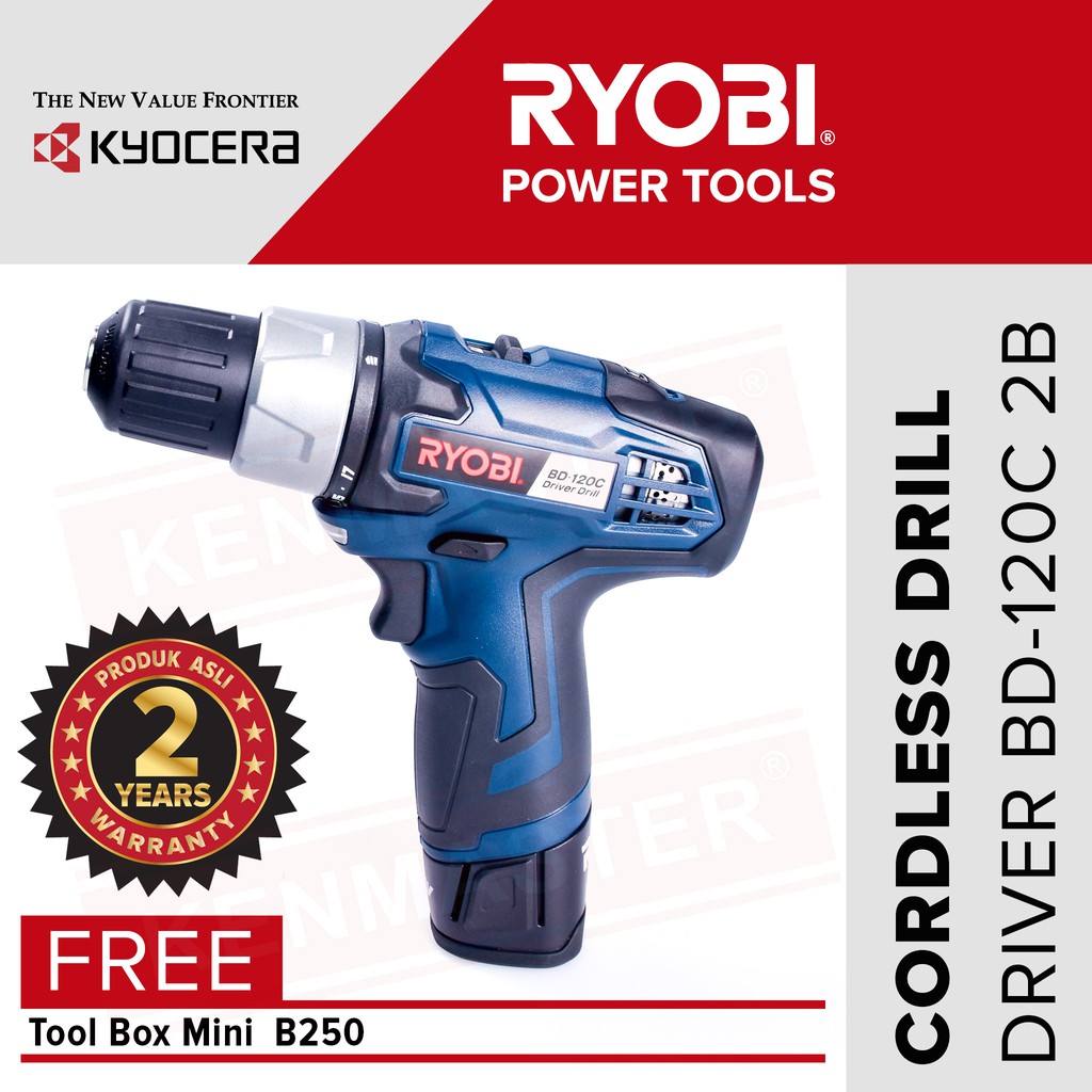 Jual Ryobi Bor Cordless Drill Driver BD-120C 2B - Mesin Bor Baterai 12V ...