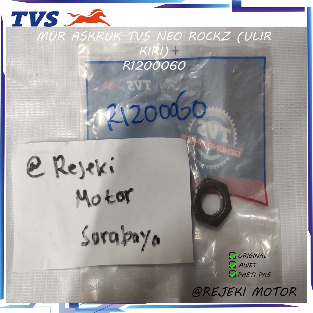Jual MUR ASKRUK TVS NEO ROCKZ (ULIR KIRI) R1200060 | Shopee Indonesia
