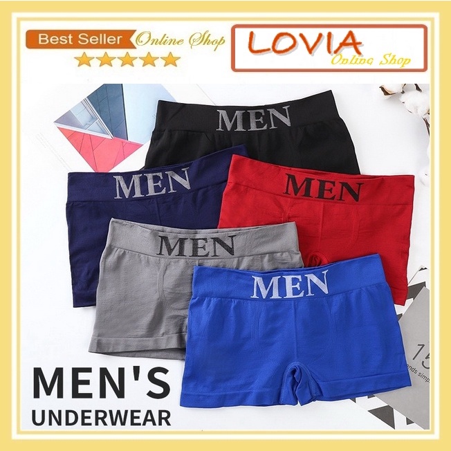 Jual Boxer Pria Celana Dalam Pria Boxer Men Halus Sejuk Good Quality ...