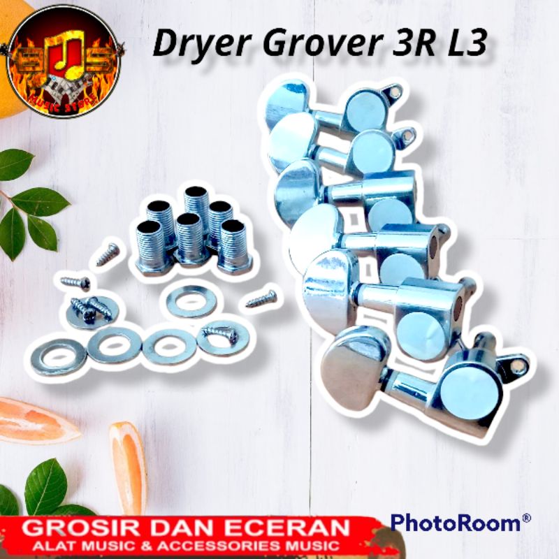 Jual Dryer Gitar Grover Chrome dan Black Hitam for gibson epiphone les ...