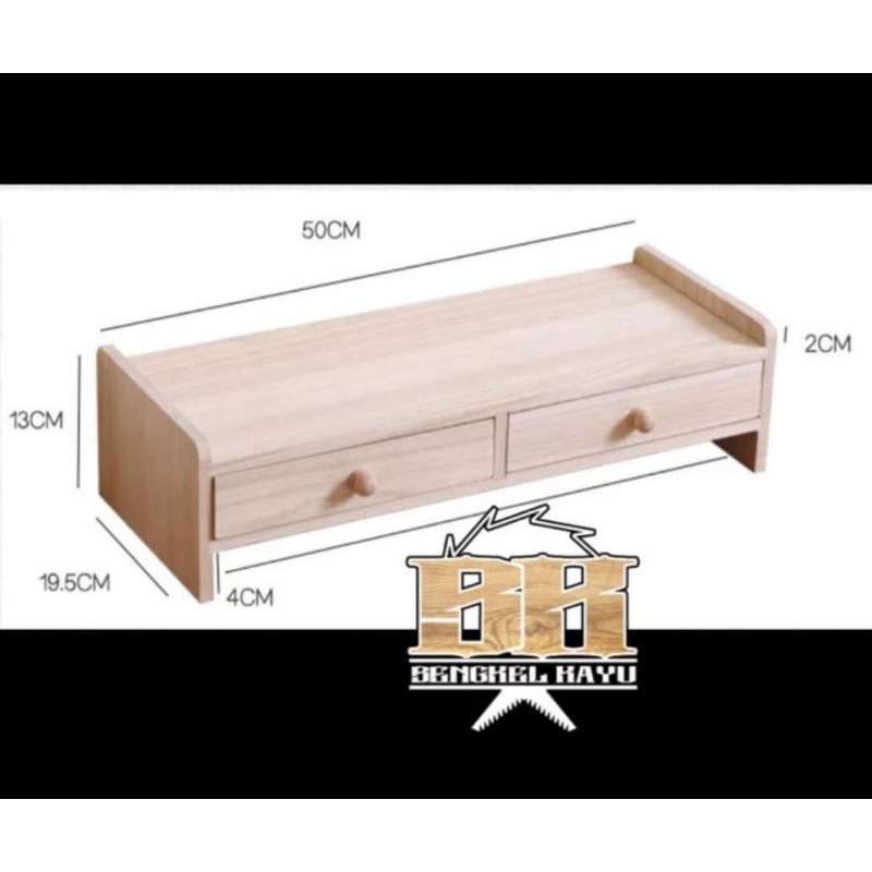 Jual Stand Monitor Komputer dengan 2 laci | Shopee Indonesia