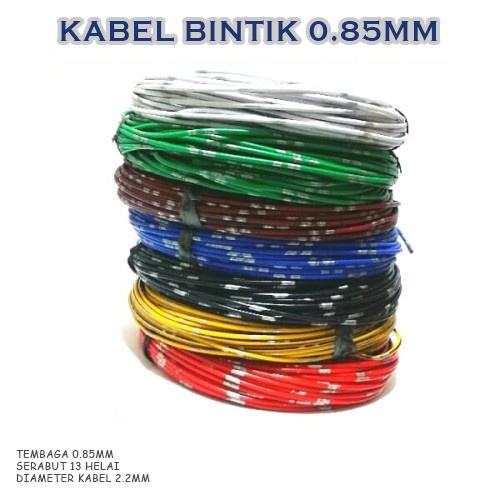 Jual A167 KABEL BINTIK SERABUT TEMBAGA 0.85MM PER METER KABEL BODY MOBIL MOTOR KUALITAS JEPANG ...