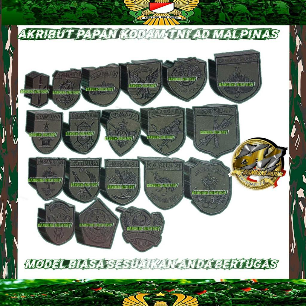 Jual Bordir Logo Satuan Kodam TNI AD Malpinas Hijau Army Bahan Japan ...