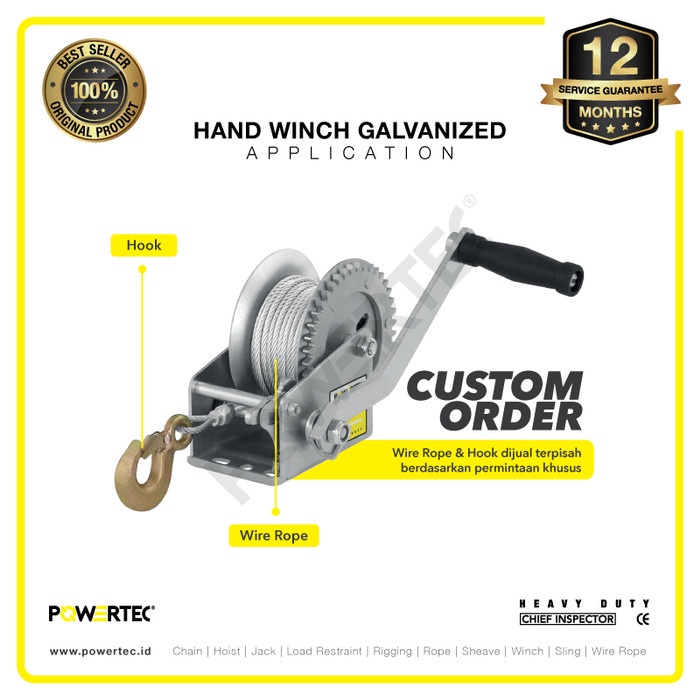 Jual KATROL- HAND WINCH / BOAT WINCH / KATROL MANUAL 1200LBS / 540KG ...