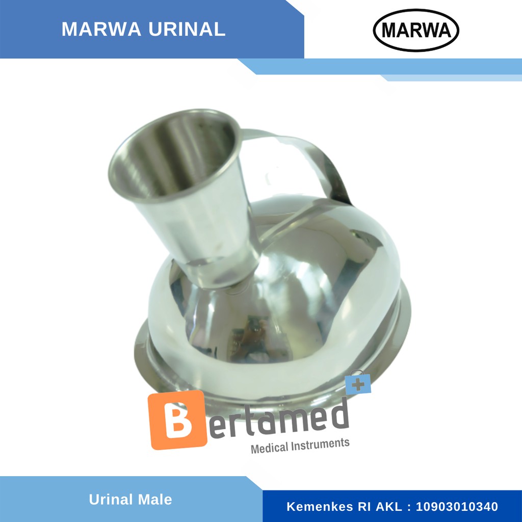 Jual MARWA Urinal Male Stainless Steel / Pispot Pria Stainless Steel ...