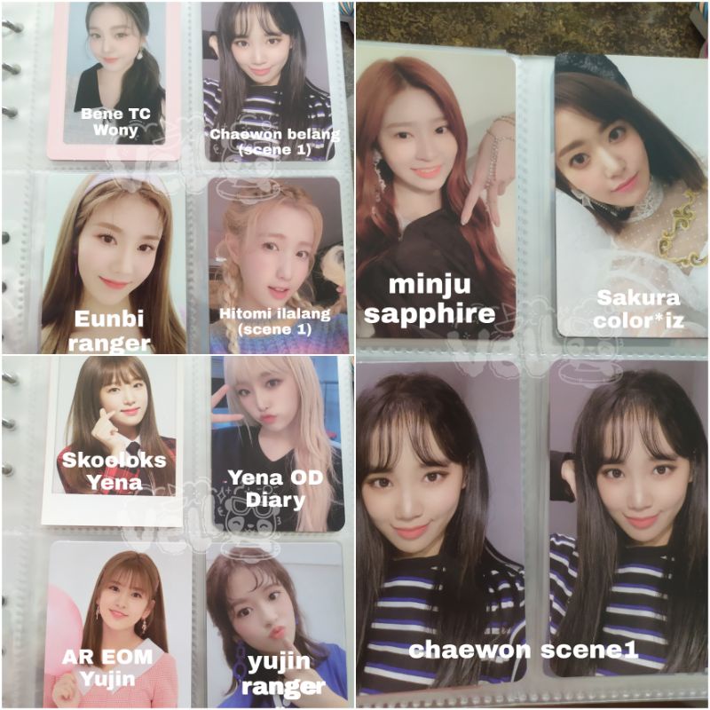 Jual IZONE PHOTOCARDS Eunbi Sakura Yena Yujin Chaewon Minju Wonyoung | Shopee Indonesia
