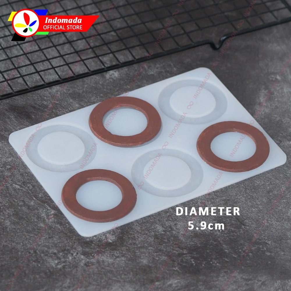 Jual Indomada Cetakan Silikon Pagar Coklat 6 Bulat Lingkaran 5.9 cm ...