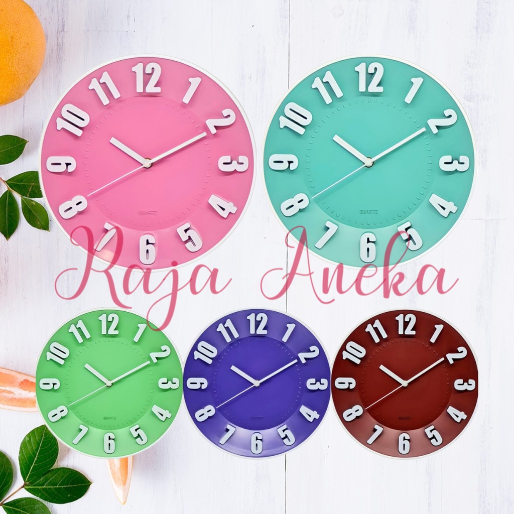 Jual Jam dinding polos kikai 9628 9622 9618 28 CM 22 CM 18 CM angka ...