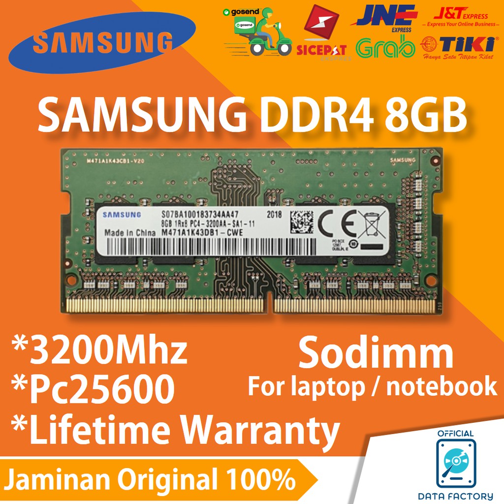 Jual RAM LAPTOP SAMSUNG DDR4 8GB 3200Mhz PC25600 SODIMM NOTEBOOK MEMORY ORI / 2 GB / 3200 MHZ ...