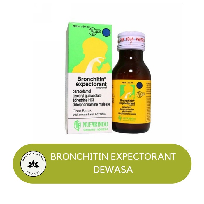Jual Bronchitin Expectorant Obat Batuk Berdahak Dewasa 60ml Sirup ...