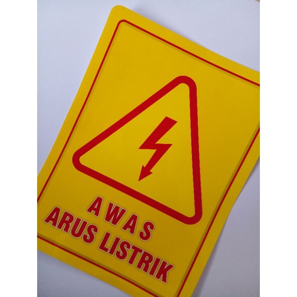 Jual Stiker Awas Arus Listrik | Shopee Indonesia