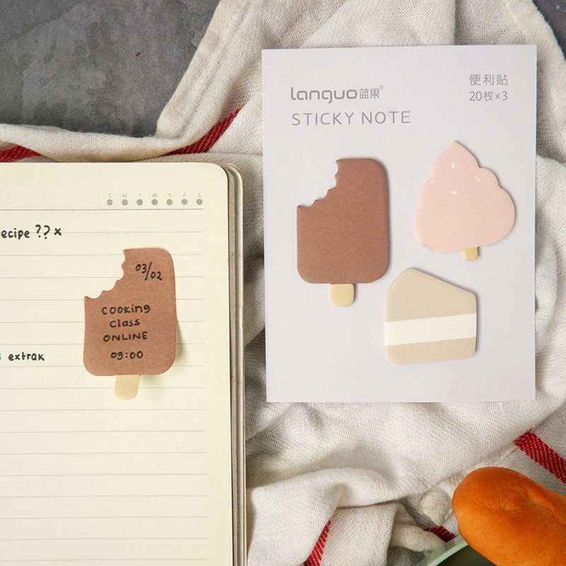 Jual STICKY NOTE LUCU CATATAN PESAN TEMPEL UNIK / ISI 3 MOTIF BERBEDA ...