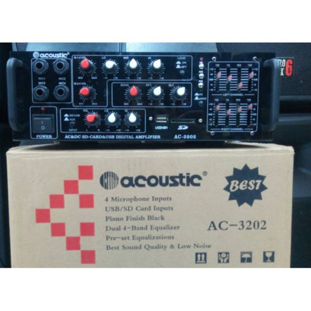 Jual [SUSE] POWER AMPLIFIER ACOUSTIC AC3202 AC 3202 MIC USB SD CARD EQUALIZER MIXER ECHO AUX ...