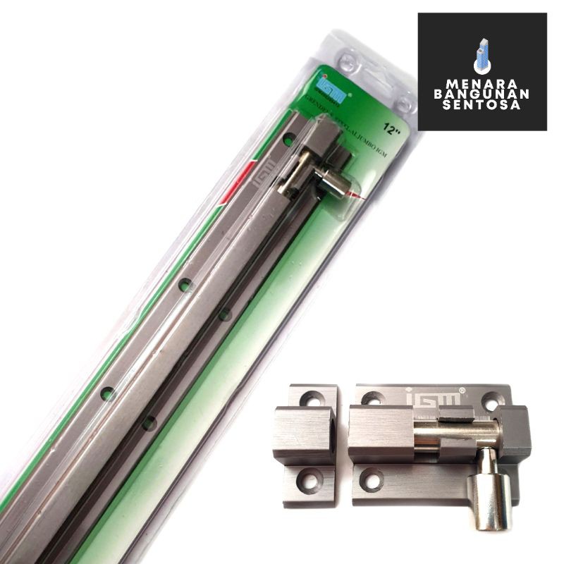 Jual Grendel Aluminium Stainless IGM 12" Inch - Gerendel Selot Pintu ...