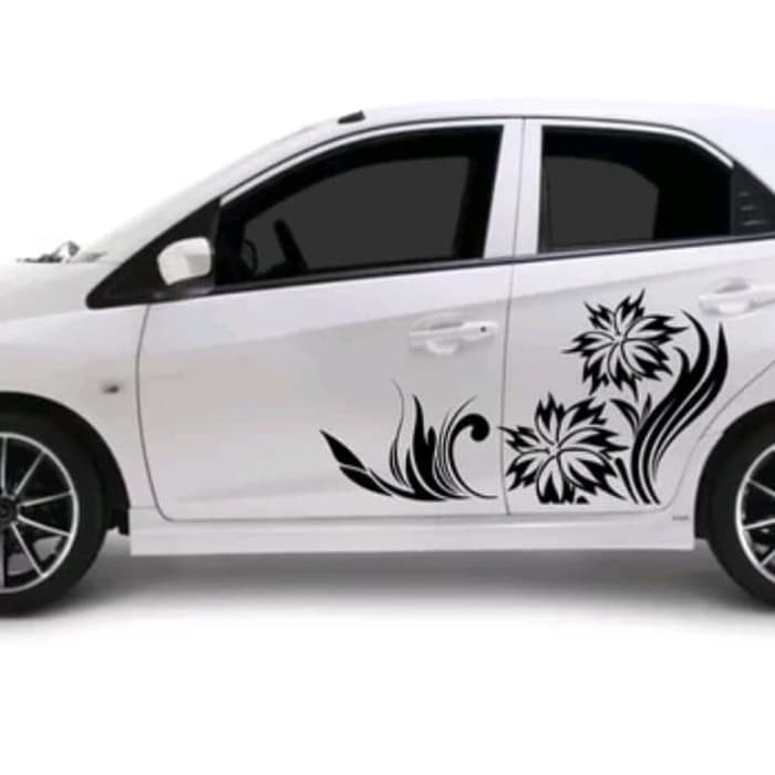 Jual sticker stiker mobil honda model batik stiker body honda brio ...