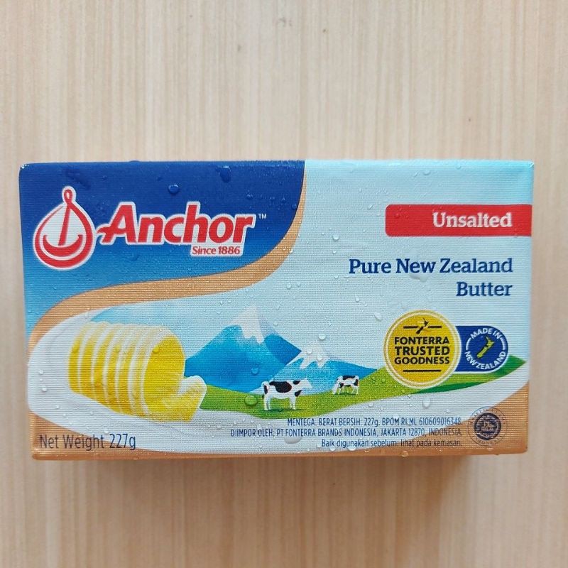 Jual anchor unsalted butter 200 gr BIRU | Shopee Indonesia