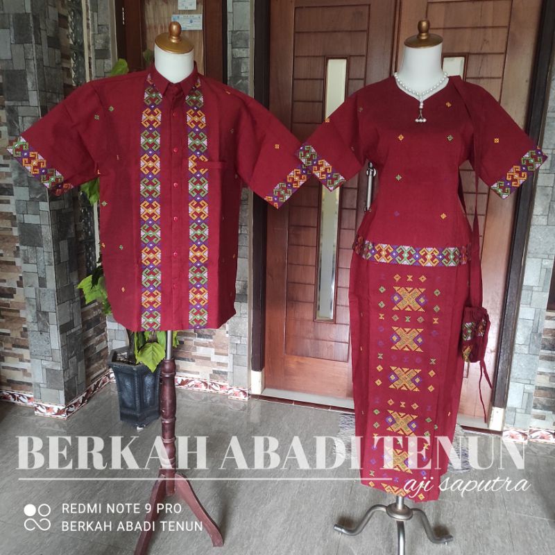 Jual SETELAN TENUN WANITA COUPLE TORAJA FREE TAS SEPU | Shopee Indonesia