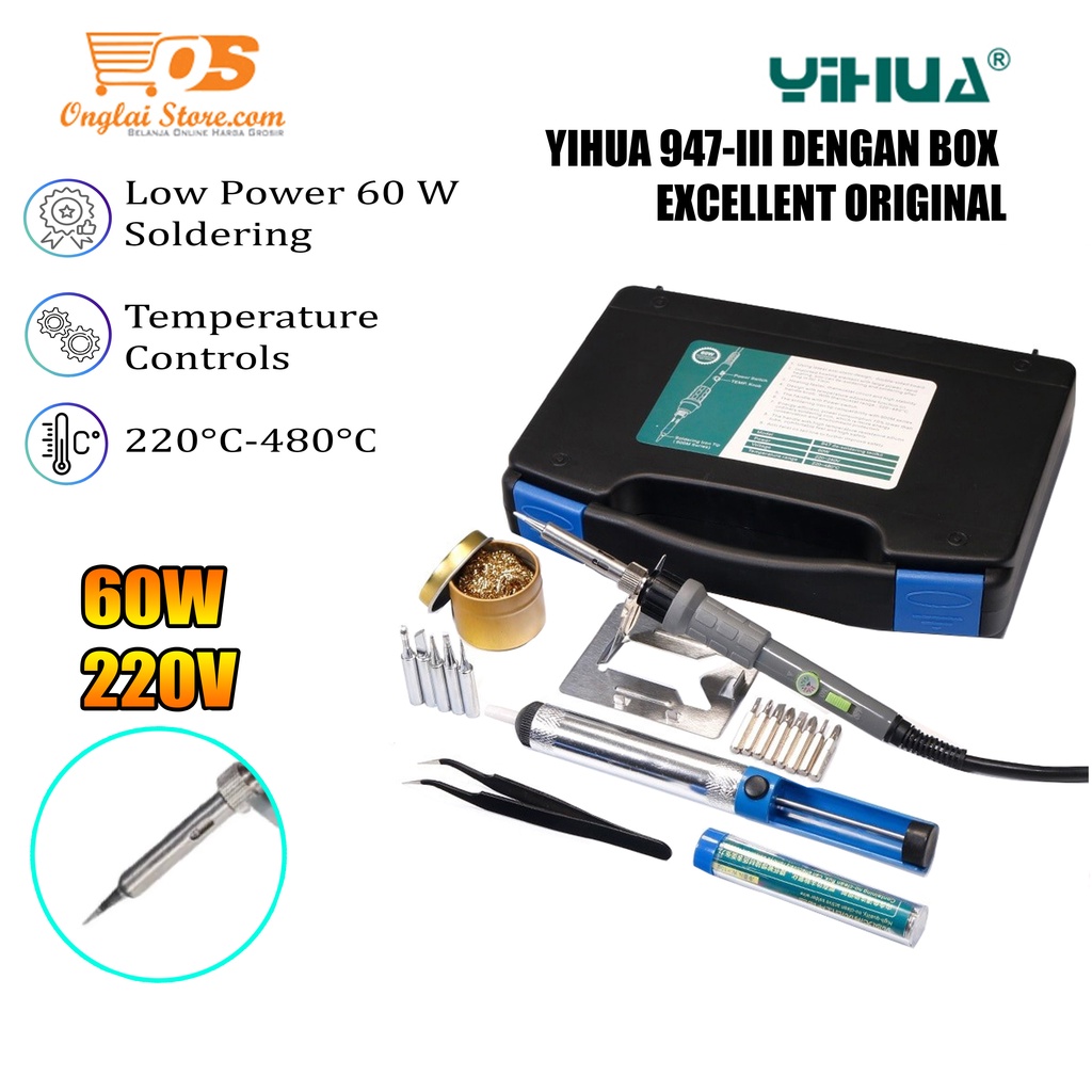 Jual SOLDER TANGAN YIHUA 947-III DAN TOOL LAIN DENGAN BOX EXCELLENT - Solder Tangan Listrik Tool ...
