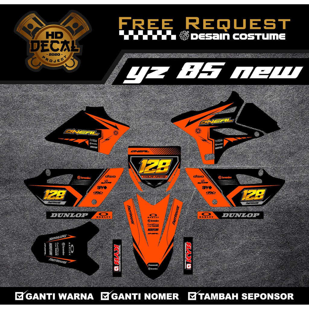 Jual DECAL STIKER YZ 85 NEW DESAIN COSTUME | Shopee Indonesia