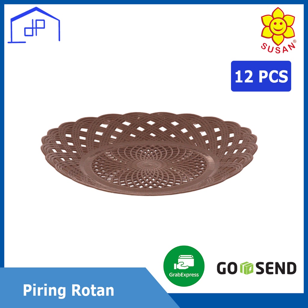 Jual (12PCS) - Piring Pecel - Piring Makan - Piring Plastik - Piring Saji - Piring Rotan ...