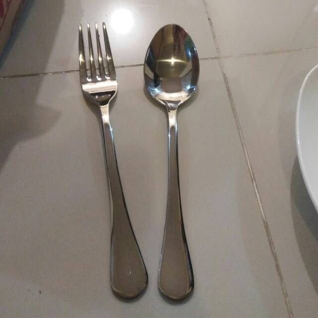 Jual Sendok Garpu/ sendok makan /sendok set /sendok hotel | Shopee ...