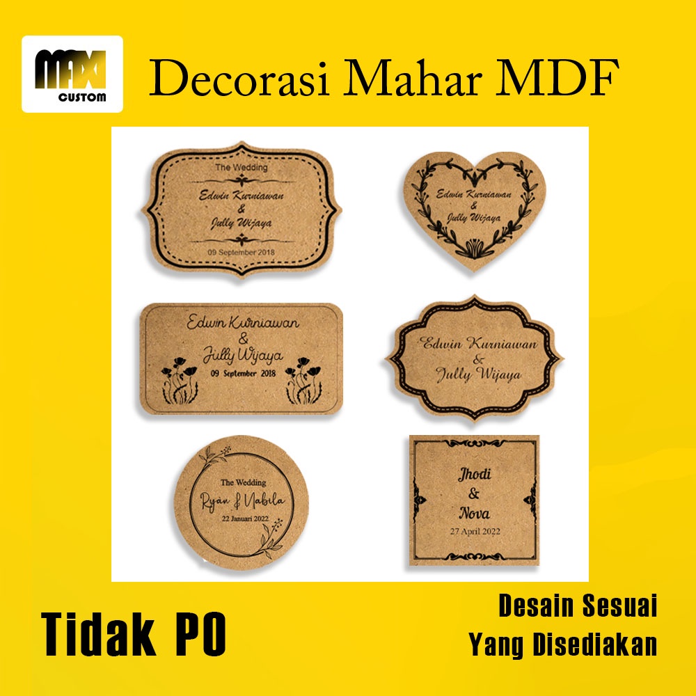 Jual Nama Kayu Custom Decorasi Mahar / scrabbook/ name tag kayu nama ...