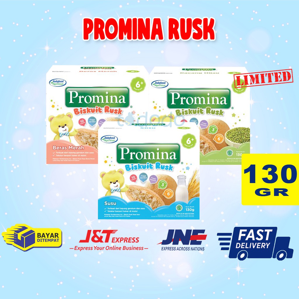 Jual Promina Biskuit Rusk 130gr / Biskuit Bayi 6m+ | Shopee Indonesia