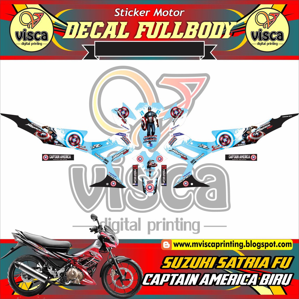 Jual STIKER VARIASI MOTOR SATRIA FU DECAL STRIPING FULL BODY SATRIA FU ...